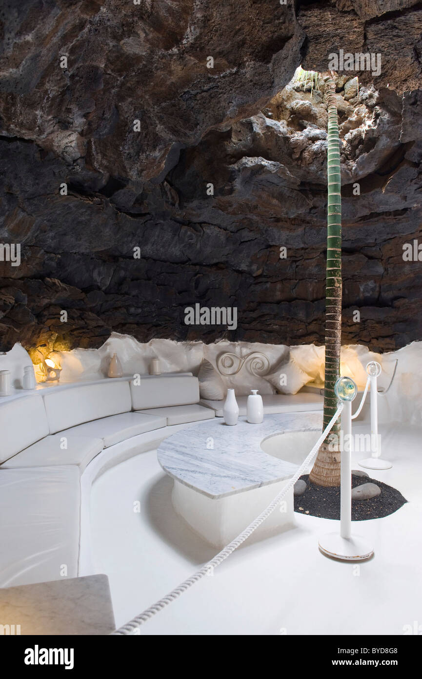Cave dwelling in lava field, Fundacion Cesar Manrique, a former home of ...