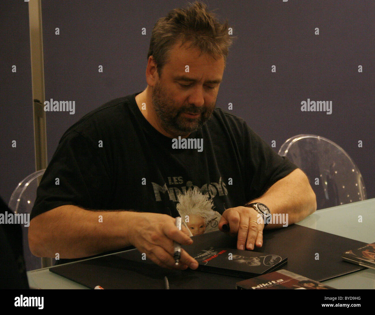 Luc Besson signing his book "Arthur und die Minimoys" ("Arthur and the ...