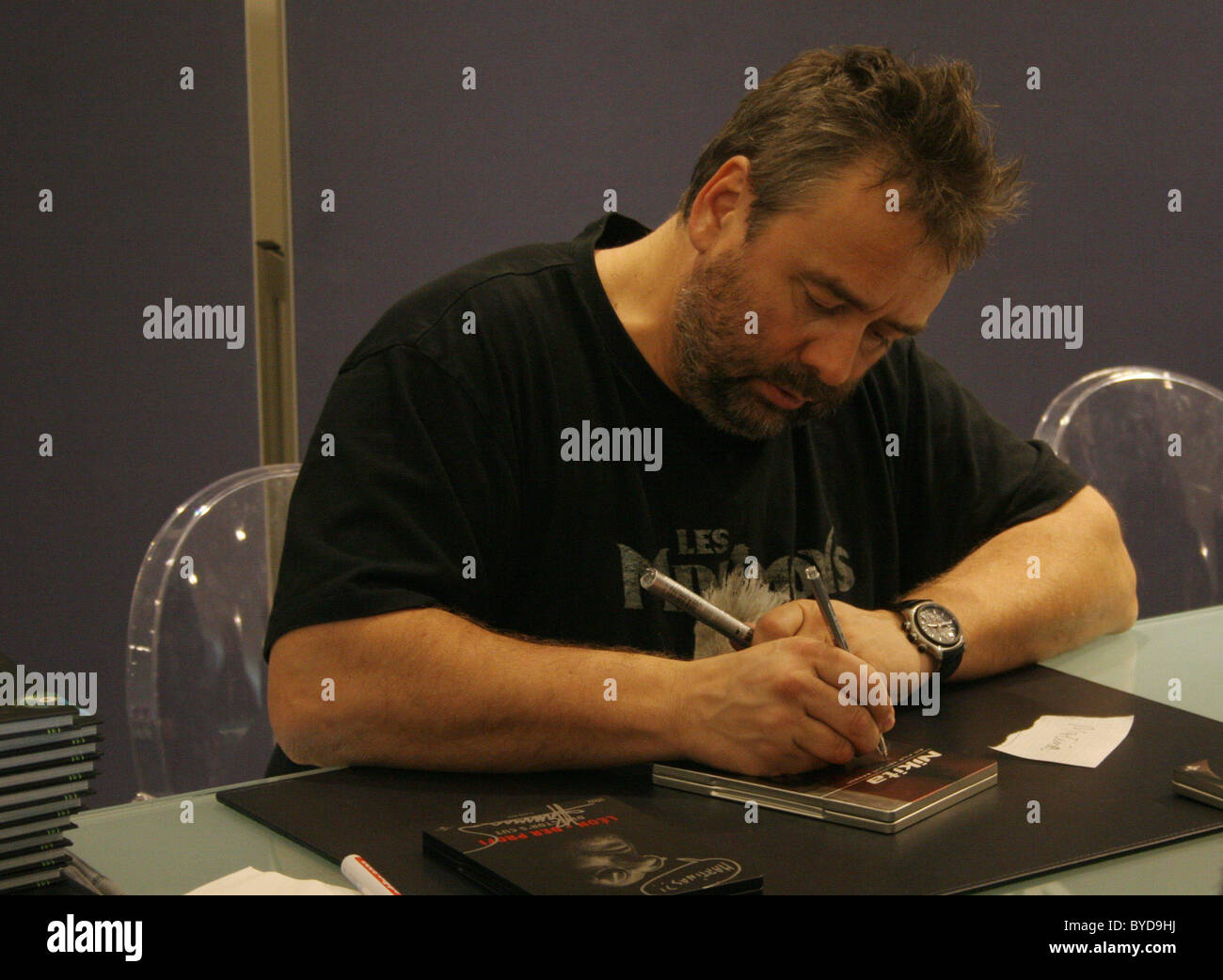 Luc Besson signing his book "Arthur und die Minimoys" ("Arthur and the ...