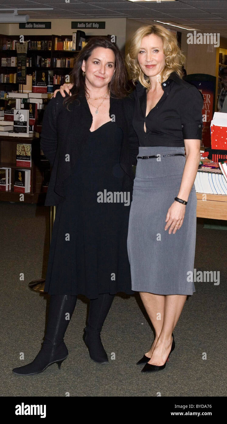 Felicity Huffman and Patricia Wolff at a Barnes and Noble book signing ...