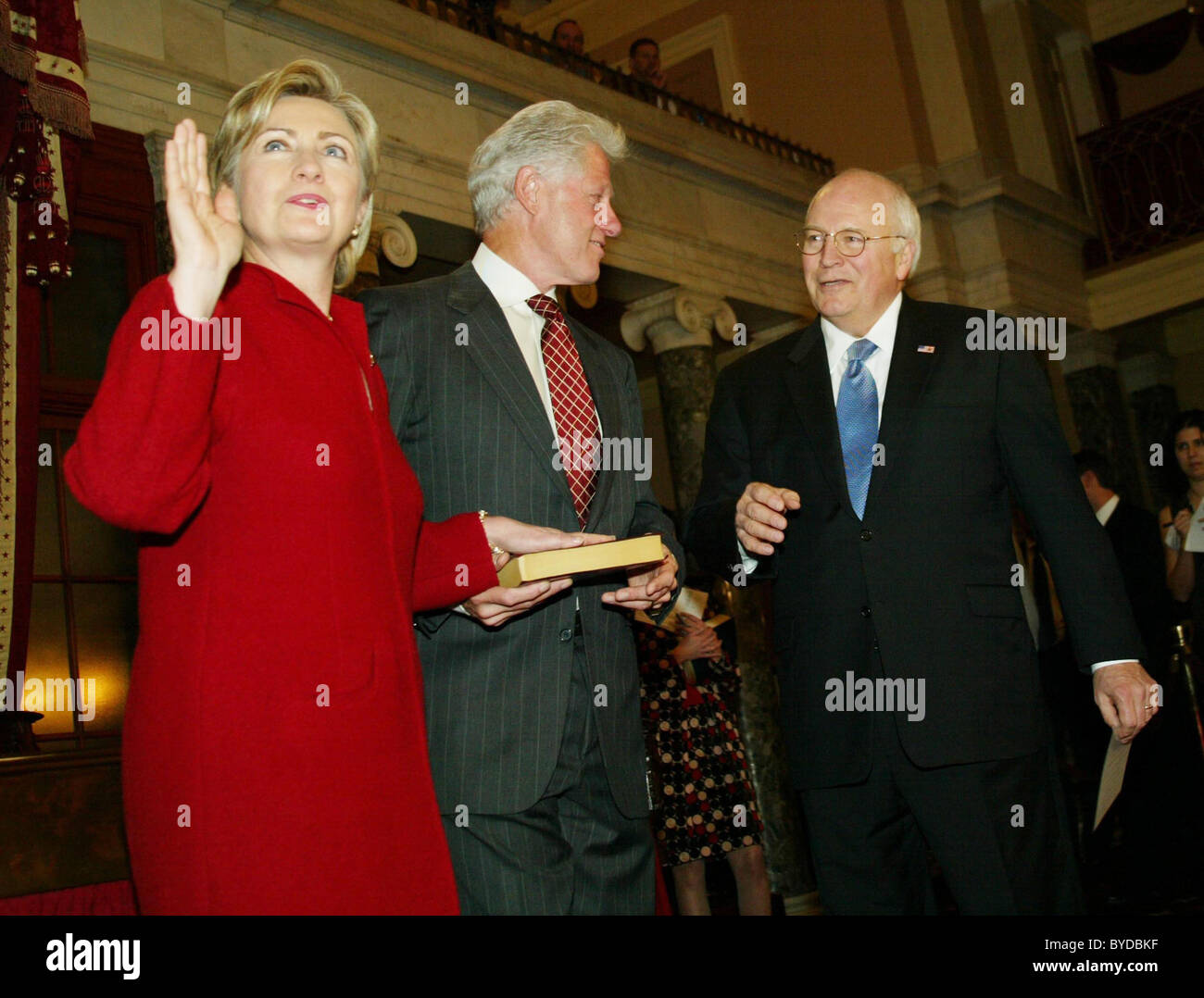 Hilary and Bill Clinton Vice President Cheney swore in elected Senators ...