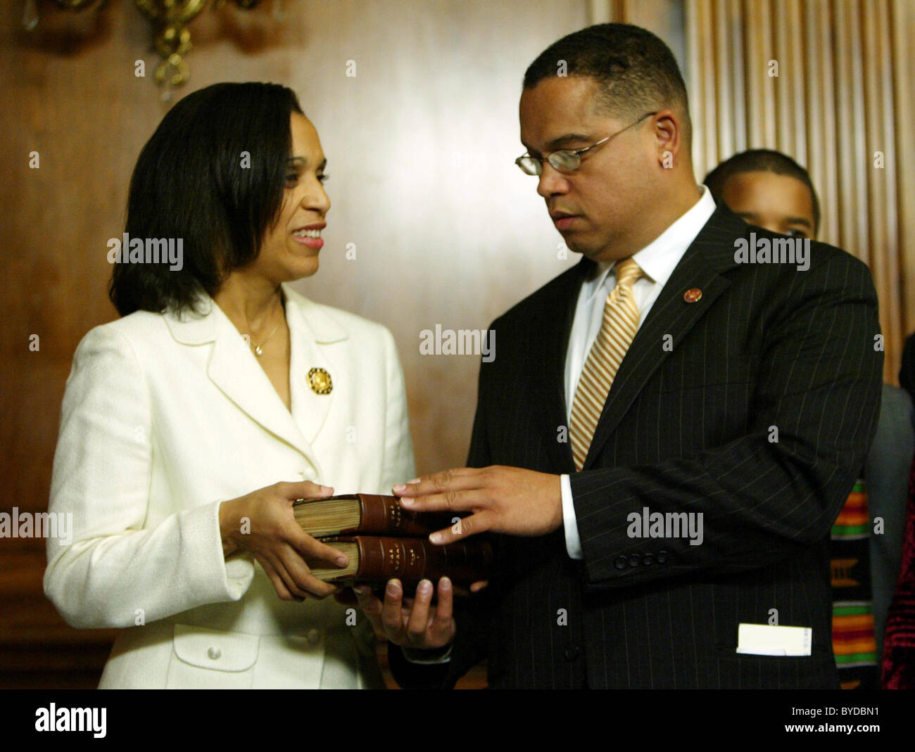 Keith Ellison Speaker of the House Nancy Pelosi swore in, as her first ...