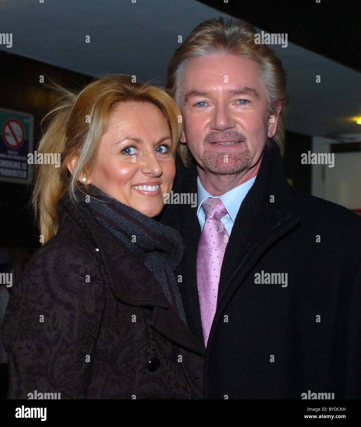 Noel Edmonds and Liz Davies leaving the studio with his girlfriend ...
