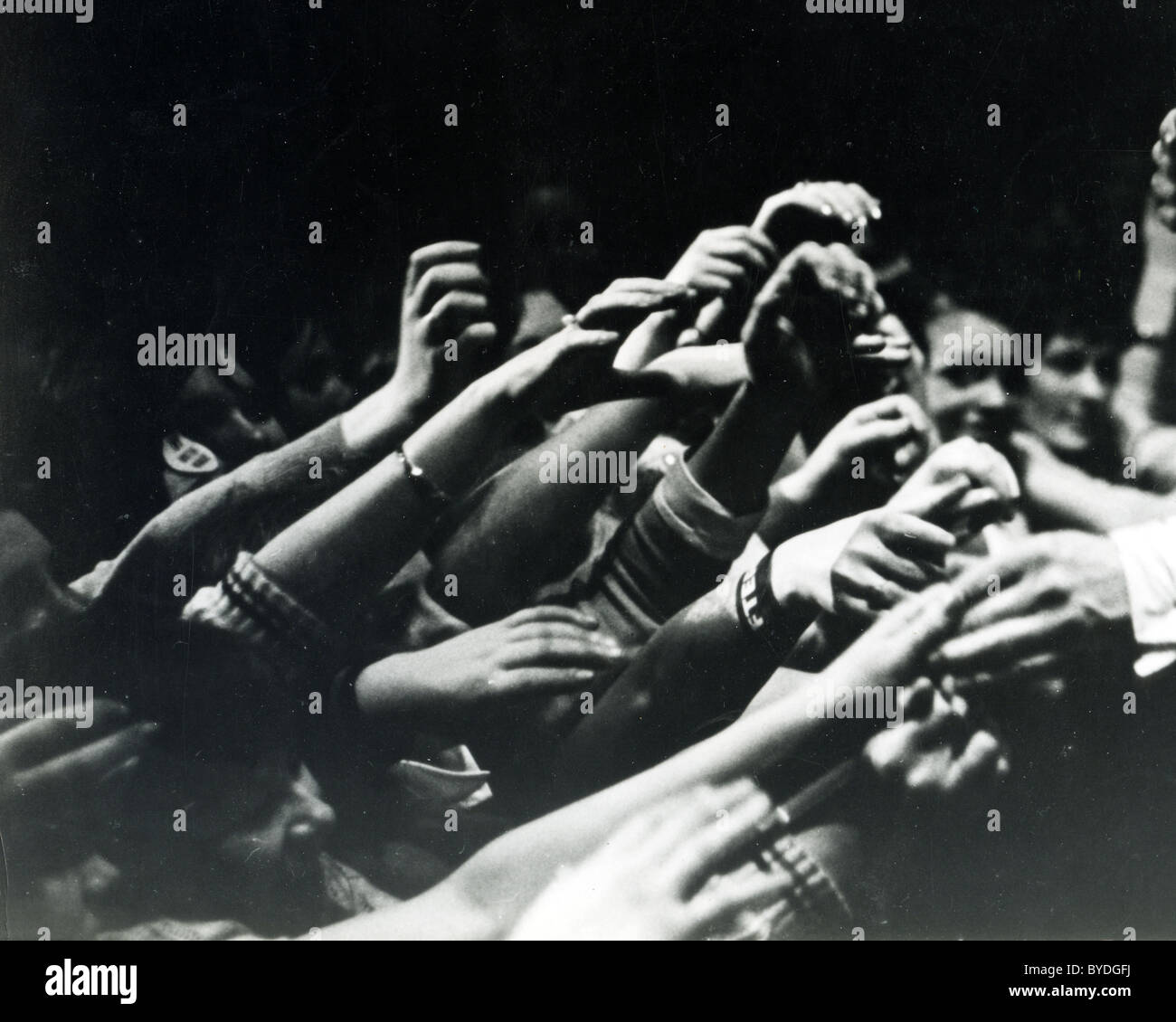 Fans reaching hi-res stock photography and images - Alamy