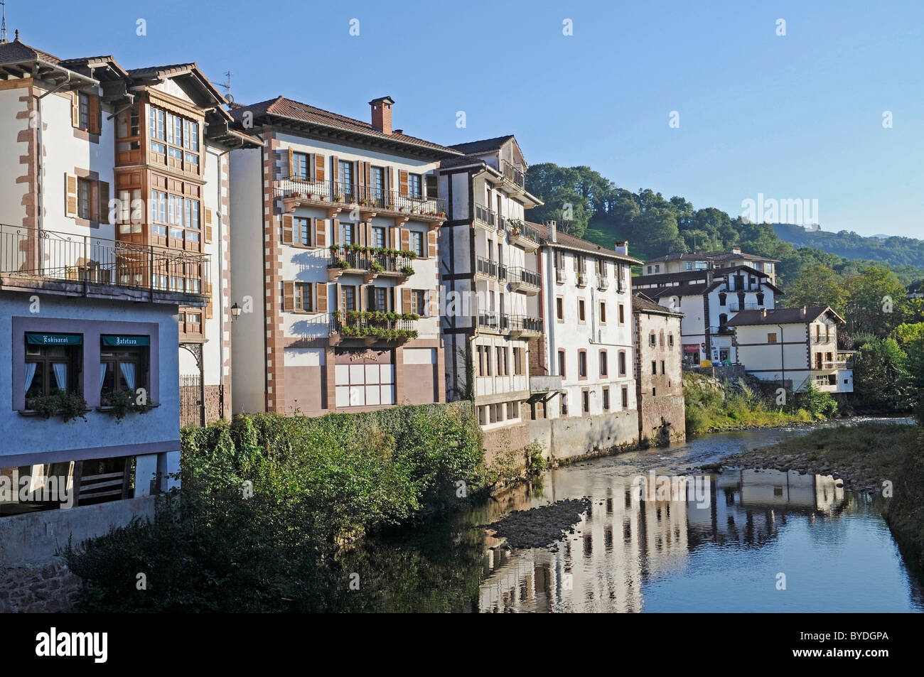 Elizondo, Basque town, Baztan valley, Pyrenees, Navarra, Spain, Europe ...