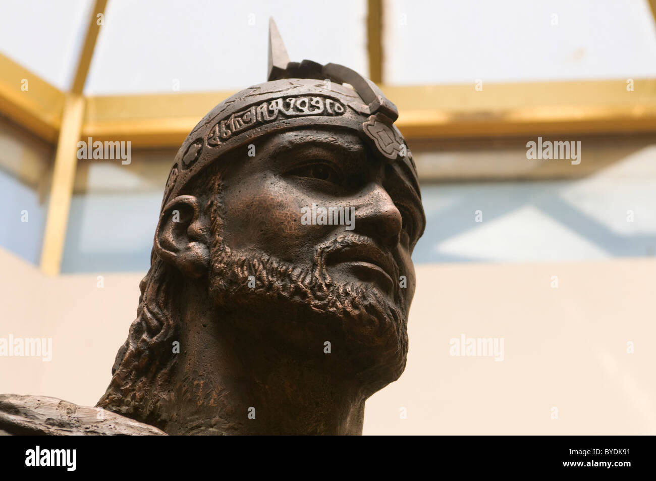 Sculpture of a soldier, Khojand, Tajikistan, Central Asia Stock Photo ...
