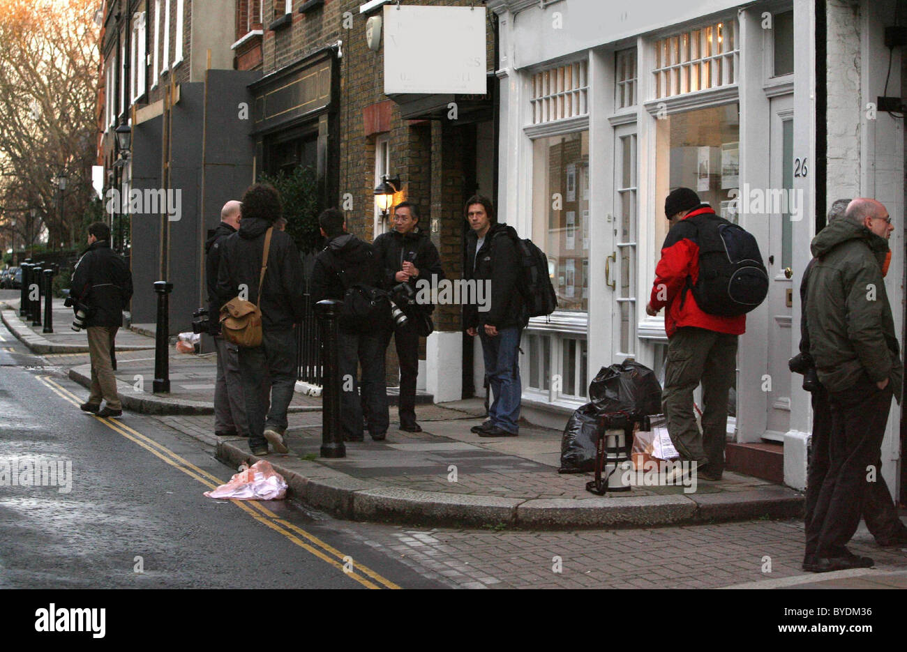Paparazzi Photographers waiting outside Kate Middleton's house. The ...