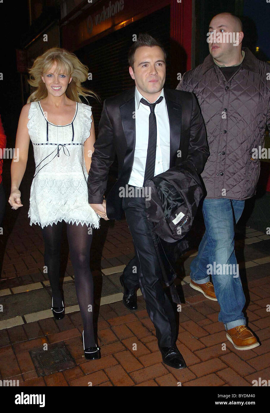 Shane Filan and wife Gillian arriving at the Childline 2007 Concert ...
