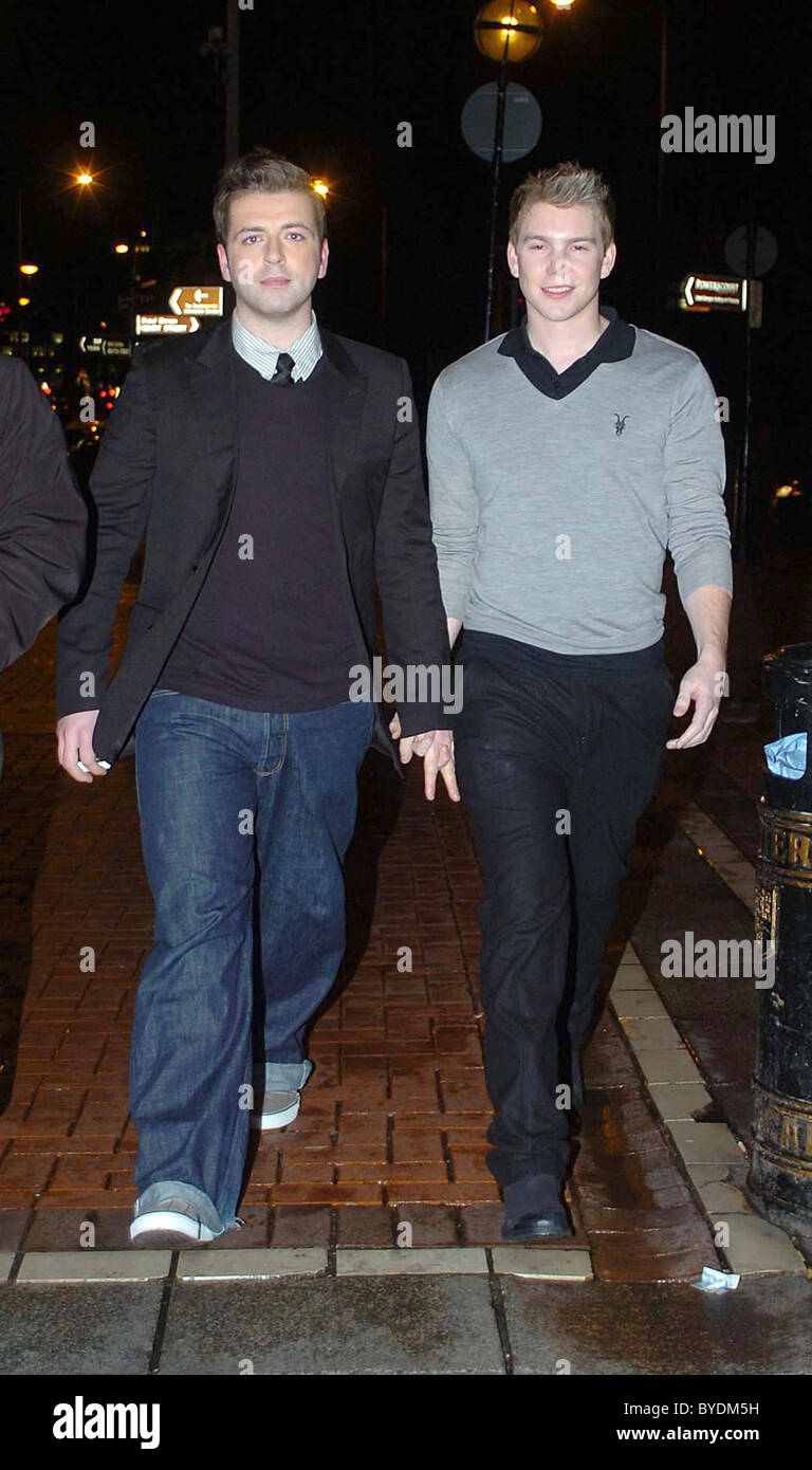 Mark Feehily and partner Kevin McDaid arriving at the Childline 2007 ...