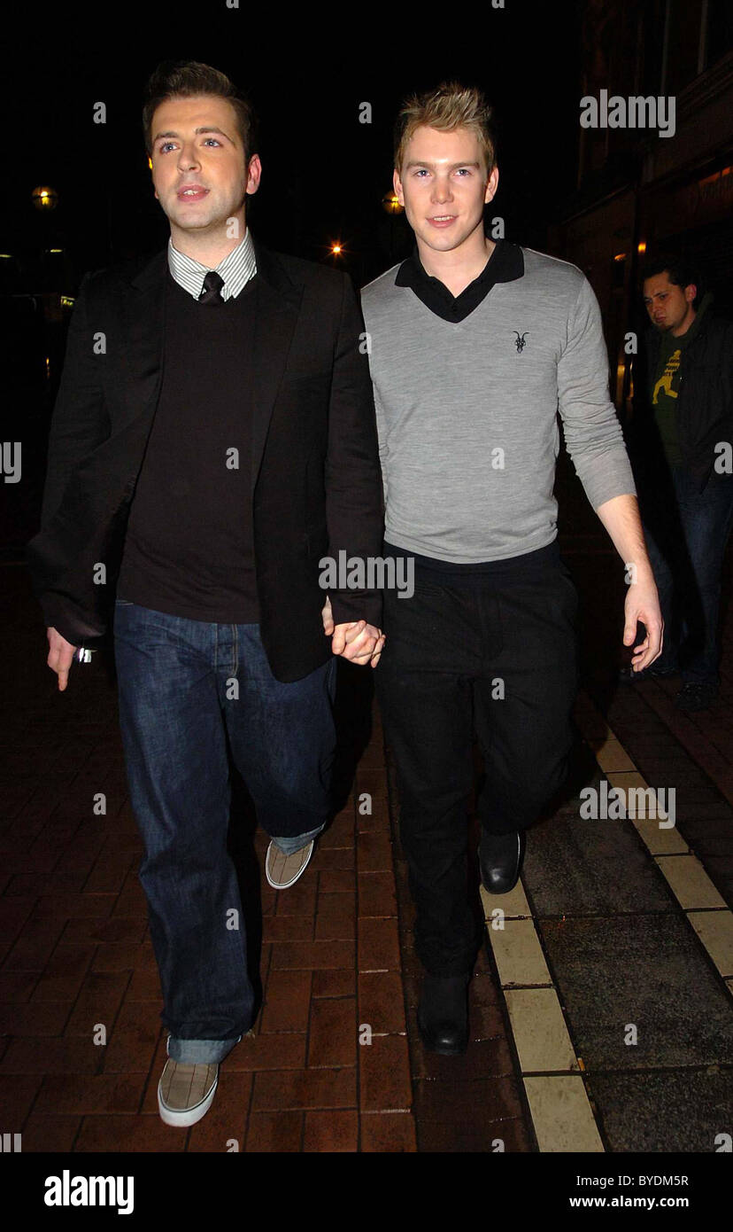 Mark Feehily and partner Kevin McDaid arriving at the Childline 2007 ...