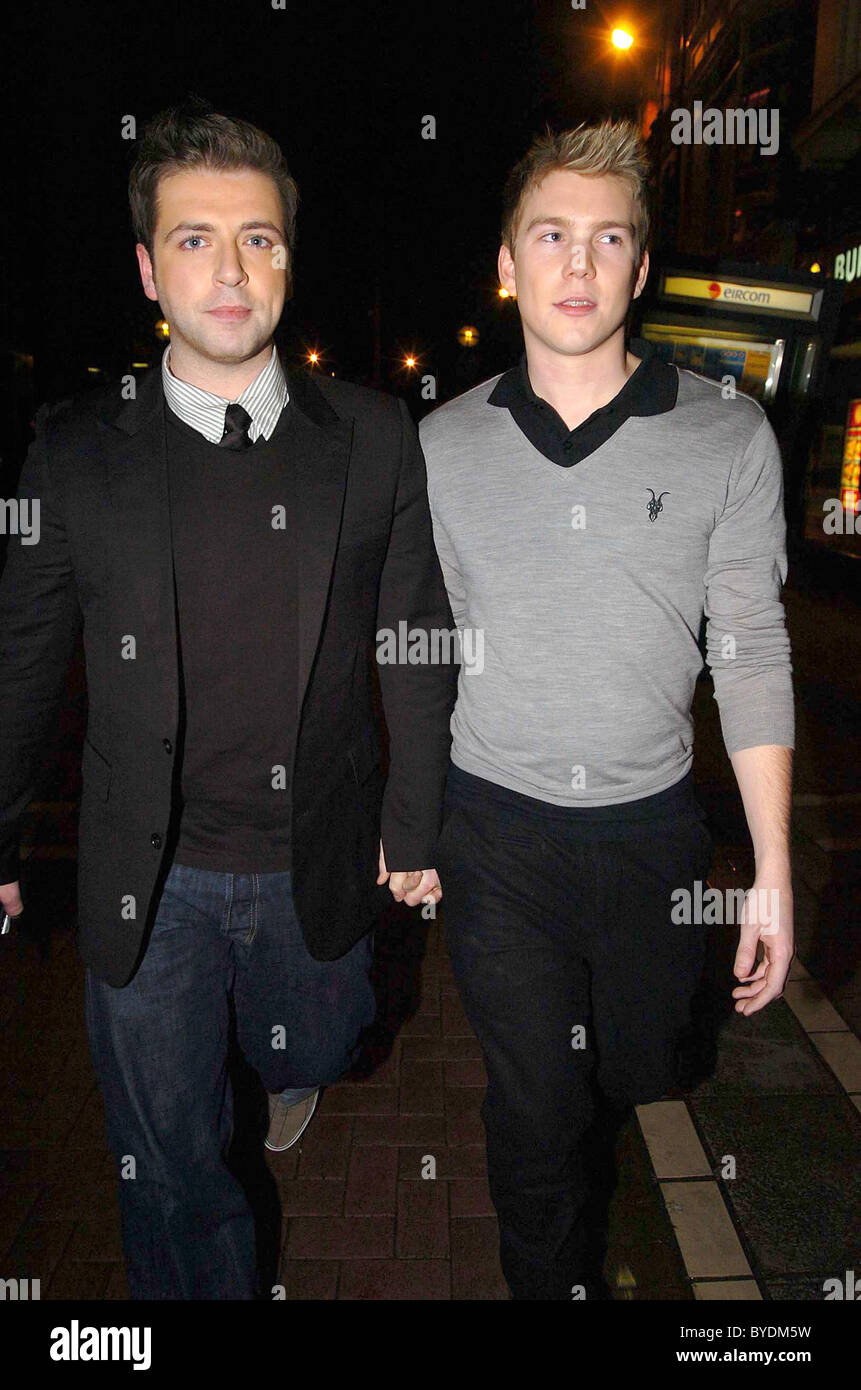 Mark Feehily and partner Kevin McDaid arriving at the Childline 2007 ...