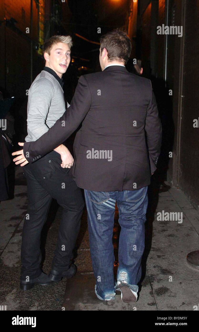 Mark Feehily and partner Kevin McDaid arriving at the Childline 2007 ...