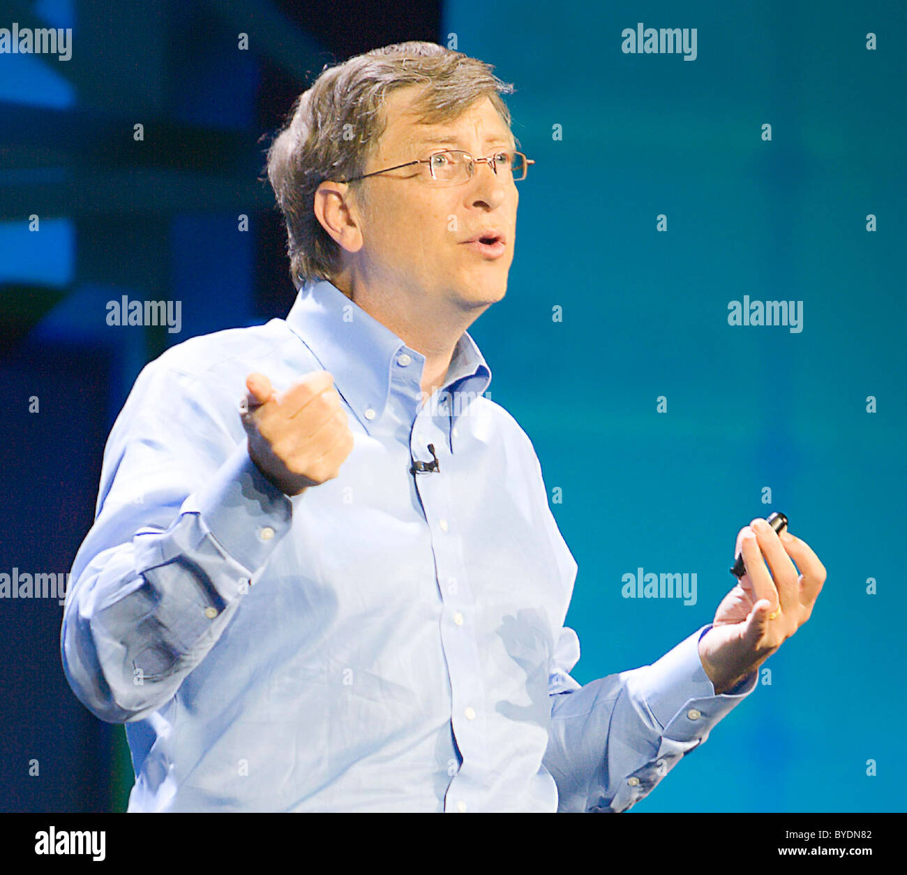 Bill Gates speaking at the CES Convention at the Venetian Hotel ...
