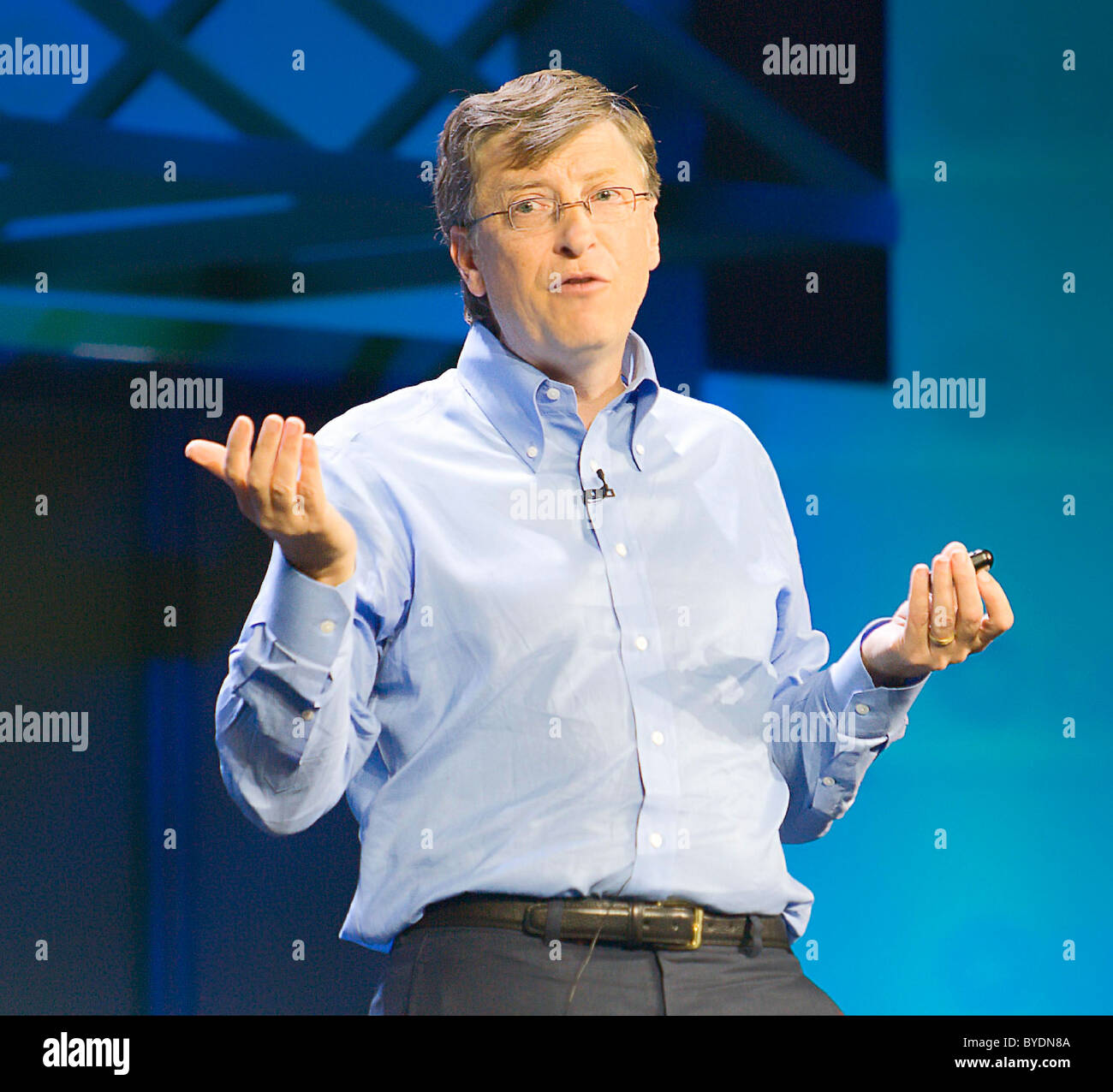 Bill Gates speaking at the CES Convention at the Venetian Hotel ...