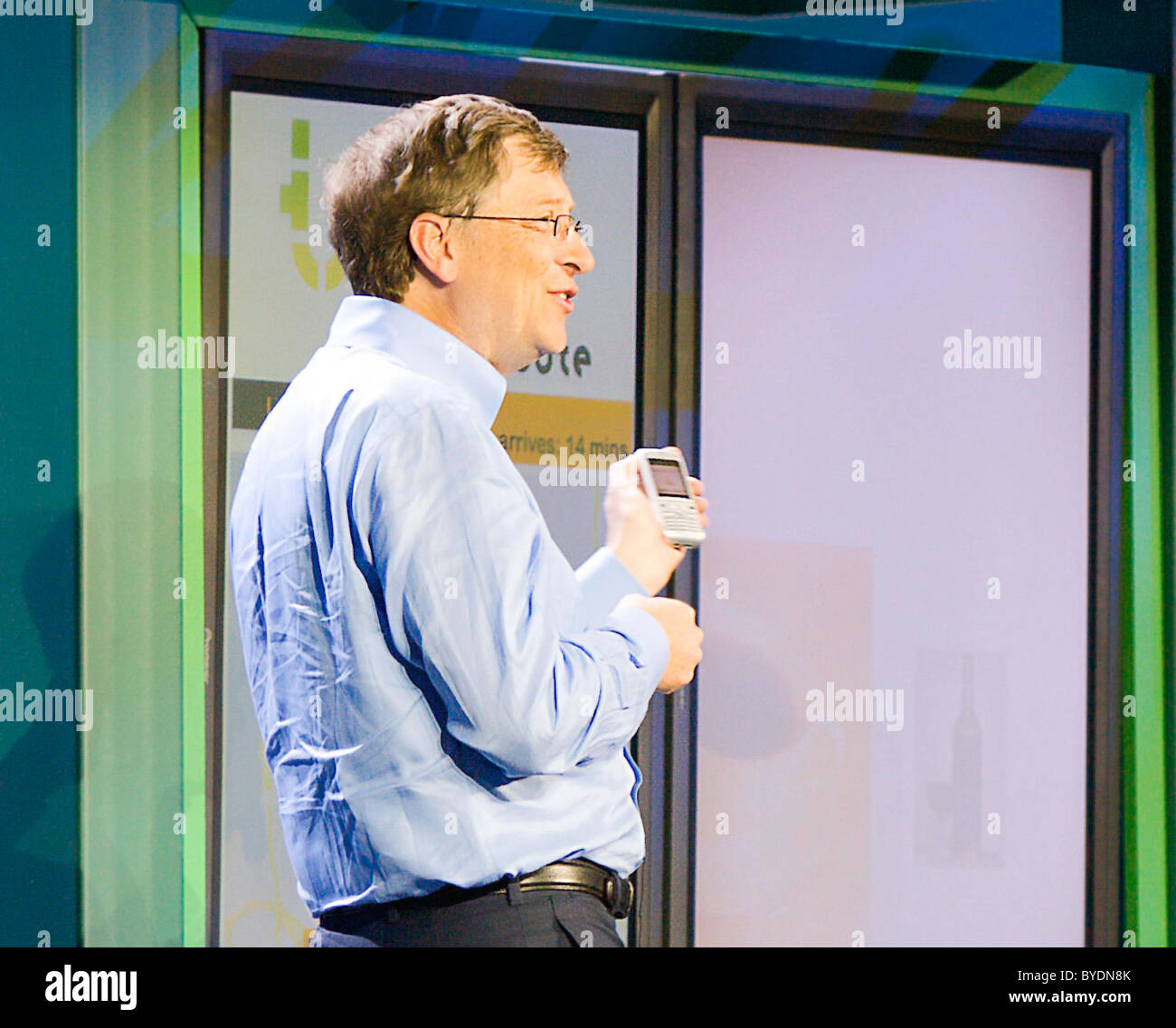 Bill Gates speaking at the CES Convention at the Venetian Hotel ...