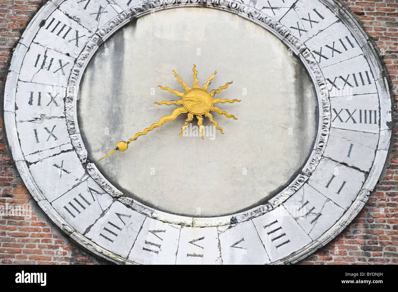 Sundial near the Rialto Bridge, Venice, Veneto, Italy, Europe Stock ...