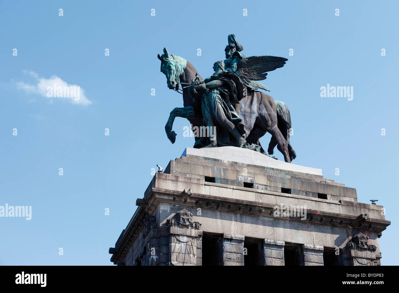 Equestrian monument, Kaiser Wilhelm 1, Deutsches Eck, Koblenz, North ...