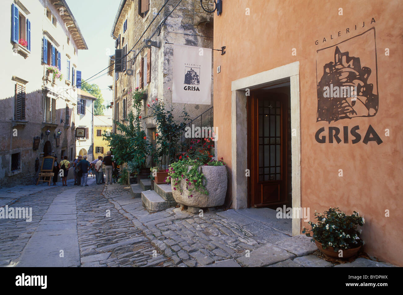 Gallery in the artist village Groznjan, Istria, Croatia, Europe Stock ...
