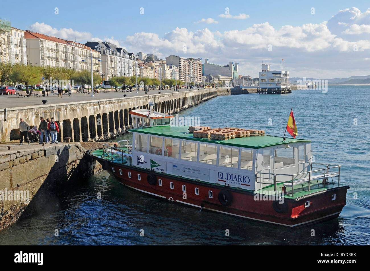 Ferry, boat landing stage, waterfront, Santander, Cantabria, Spain ...