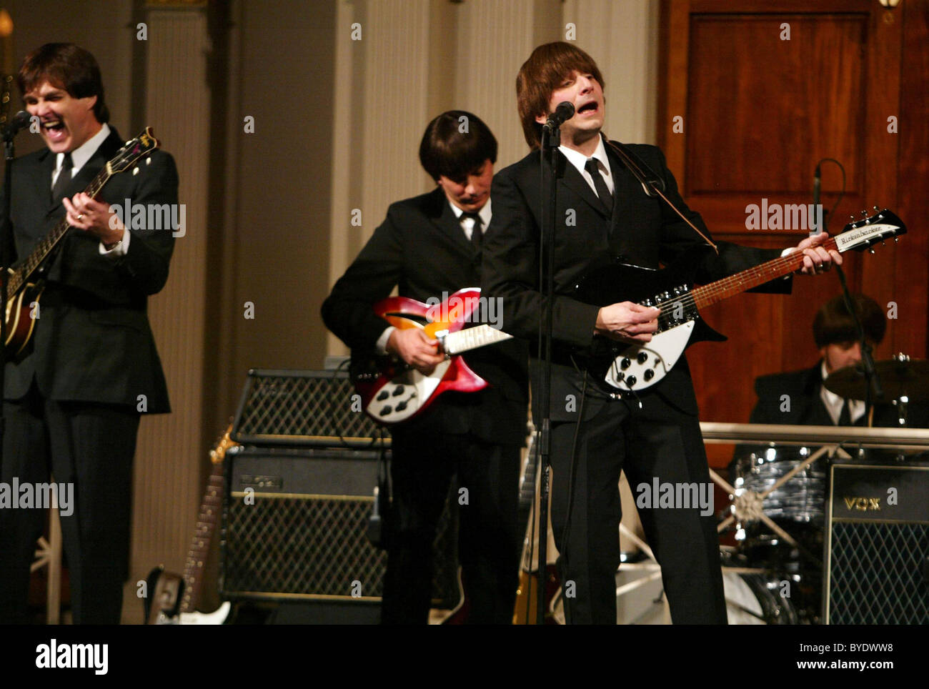 The Beatles tribute band Beatlemania, again. Beatle re-enactors ...