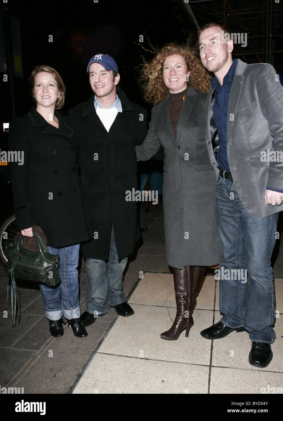 Stephen Gately with his mother and partner Andy Cowles and his mother ...