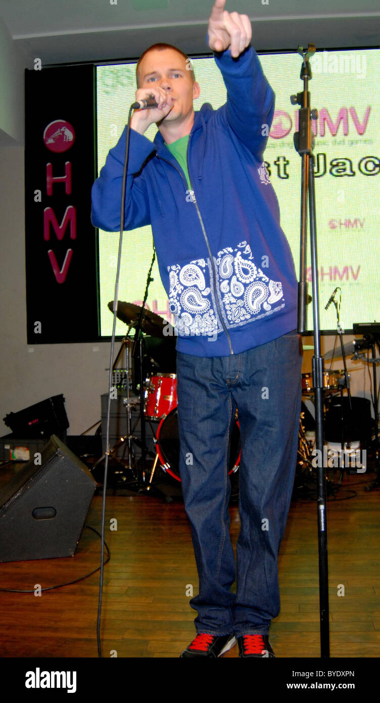 Jack Allsopp aka 'Just Jack' performing live at HMV, Oxford Street ...