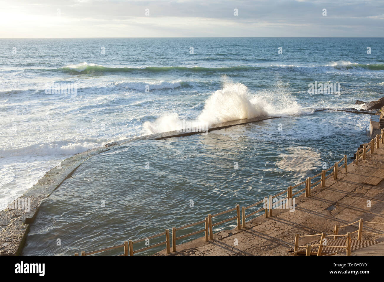 Sea water pool, Azenhas do Mar, Sintra, Lisbon, Portugal, Europe Stock ...
