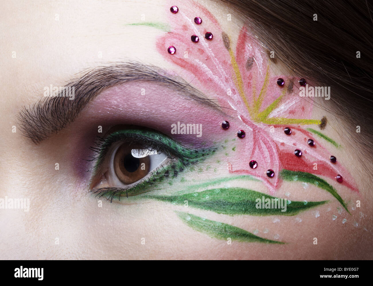 eye zone body art Stock Photo - Alamy