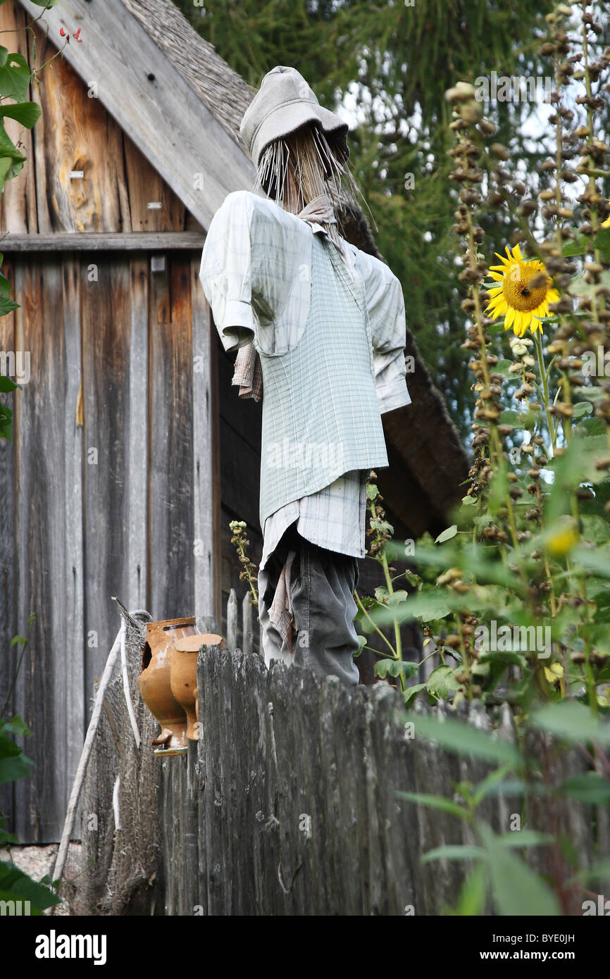 Scarecrow in Kasubian region heritage park in Wdzydze Kiszewskie ...