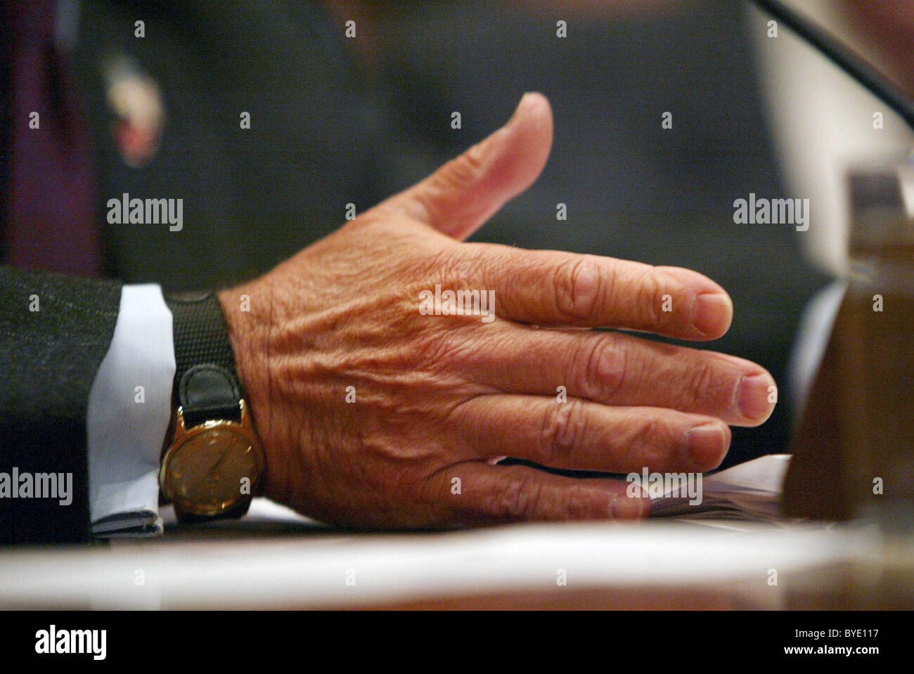 hand of New York City Mayor Michael Bloomberg 010907 Homeland Security ...
