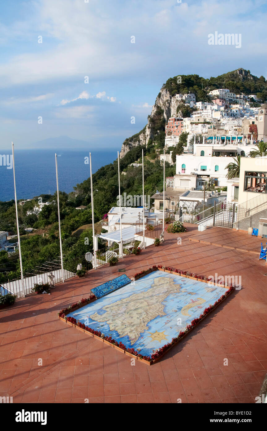 Island capri map hi-res stock photography and images - Alamy