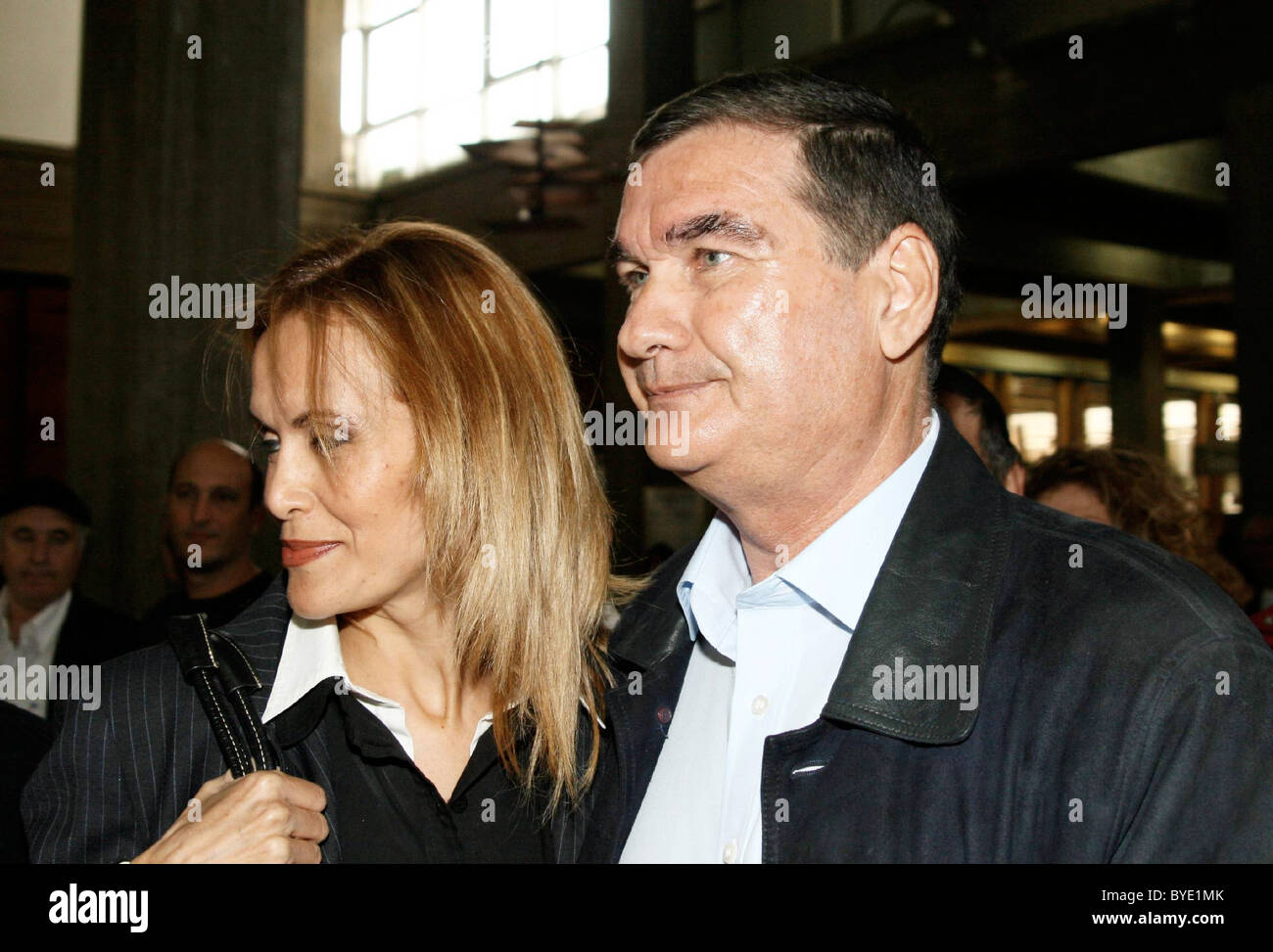 Former Israeli Justice Minister Haim Ramon leaves court with his ...