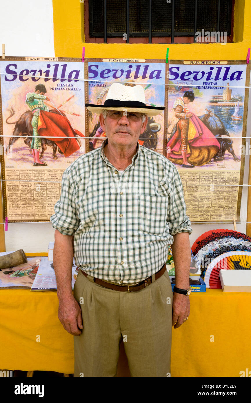 Bullfight poster / posters seller / salesman / man wearing Spanish ...