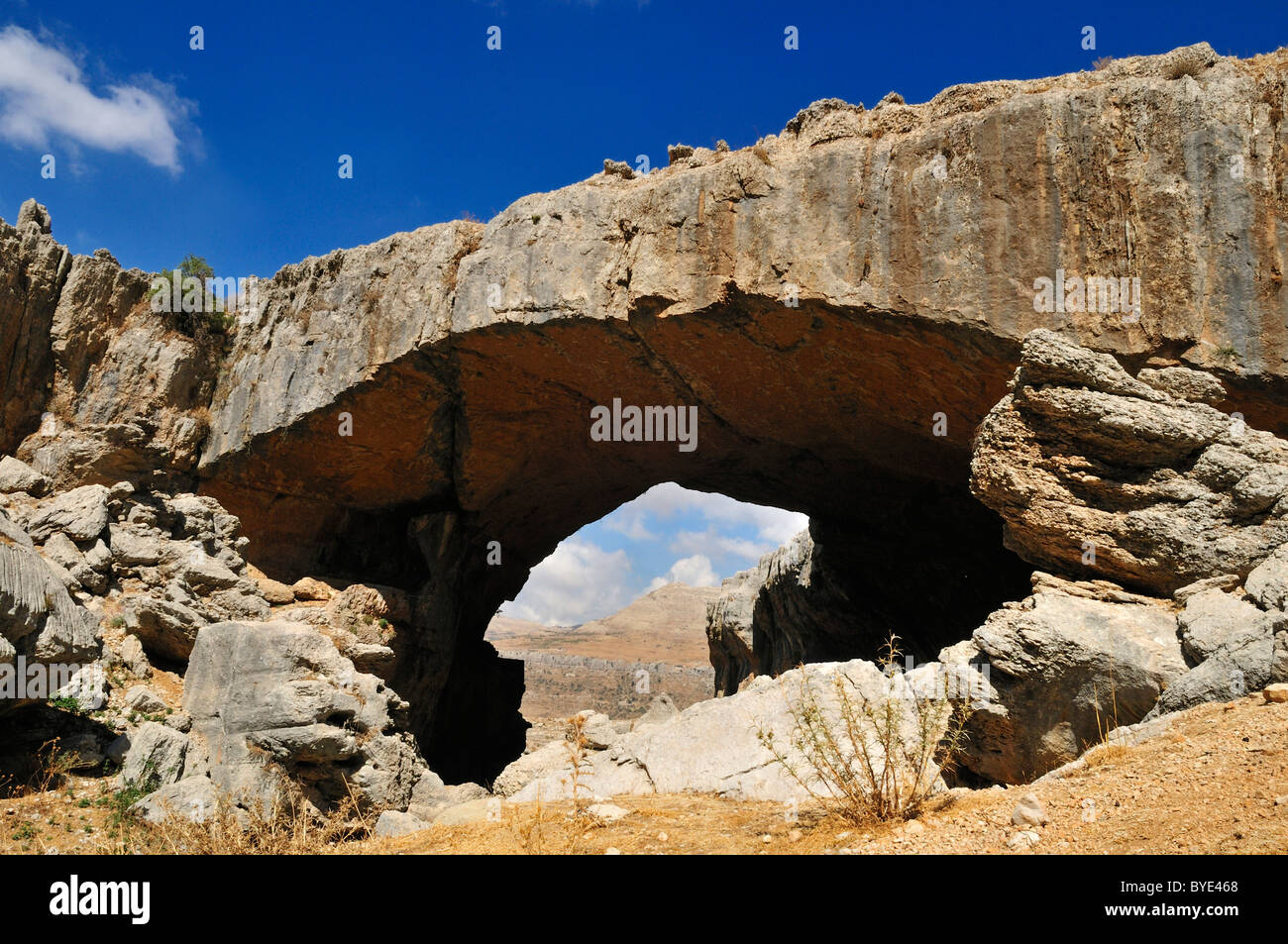 Kfardebian natural bridge near Faqra, Lebanon, Middle East, West Asia ...