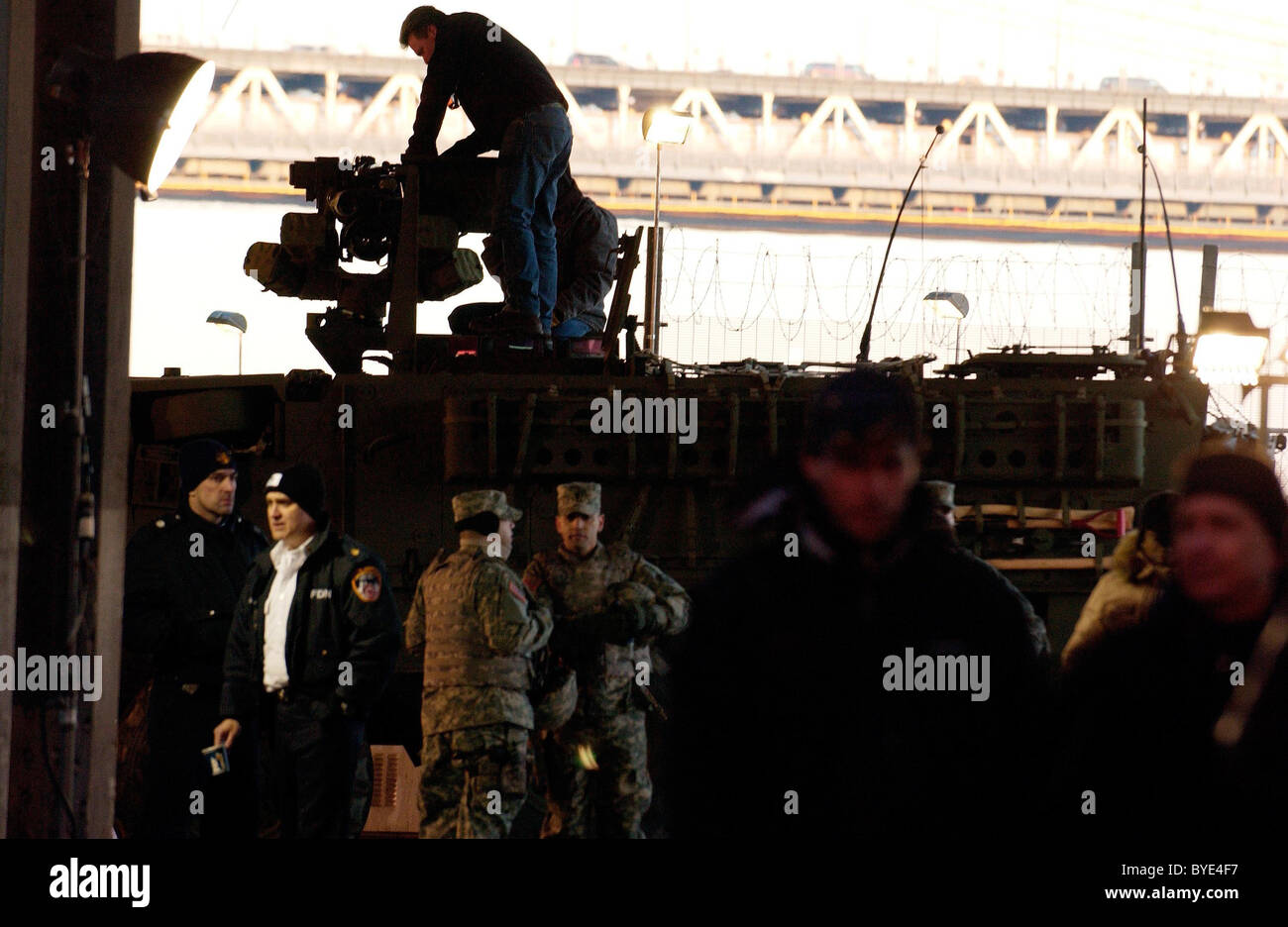 Atmosphere Will Smith on the film set of 'I Am Legend' at the Brooklyn ...