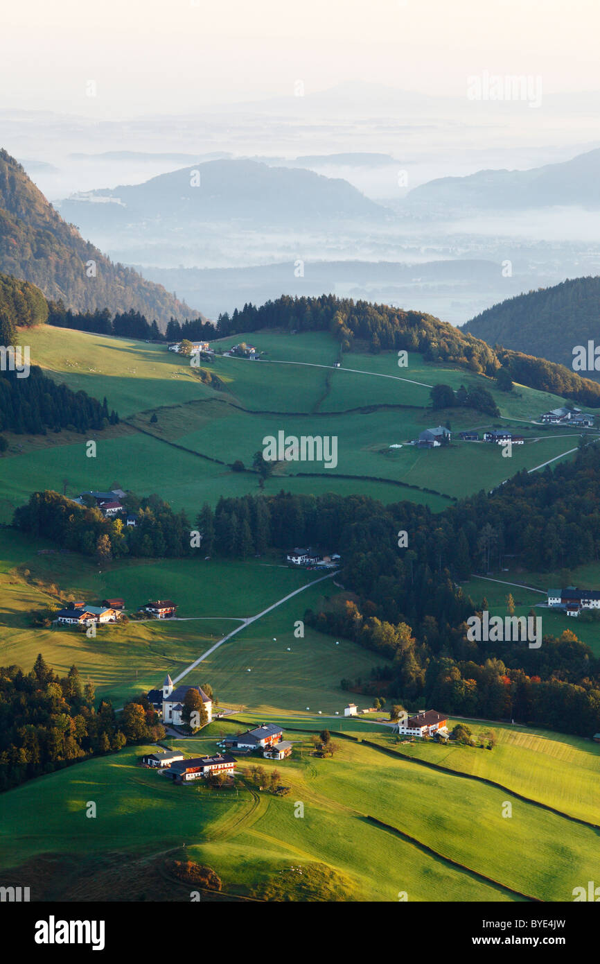 Ettenberg near Berchtesgaden, view from Salzburgblick on Kneifelspitze ...