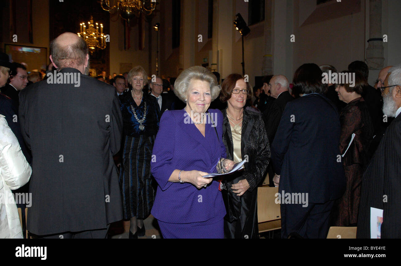 Queen Beatrix attends a meeting at the University Of Utrecht Utrecht ...