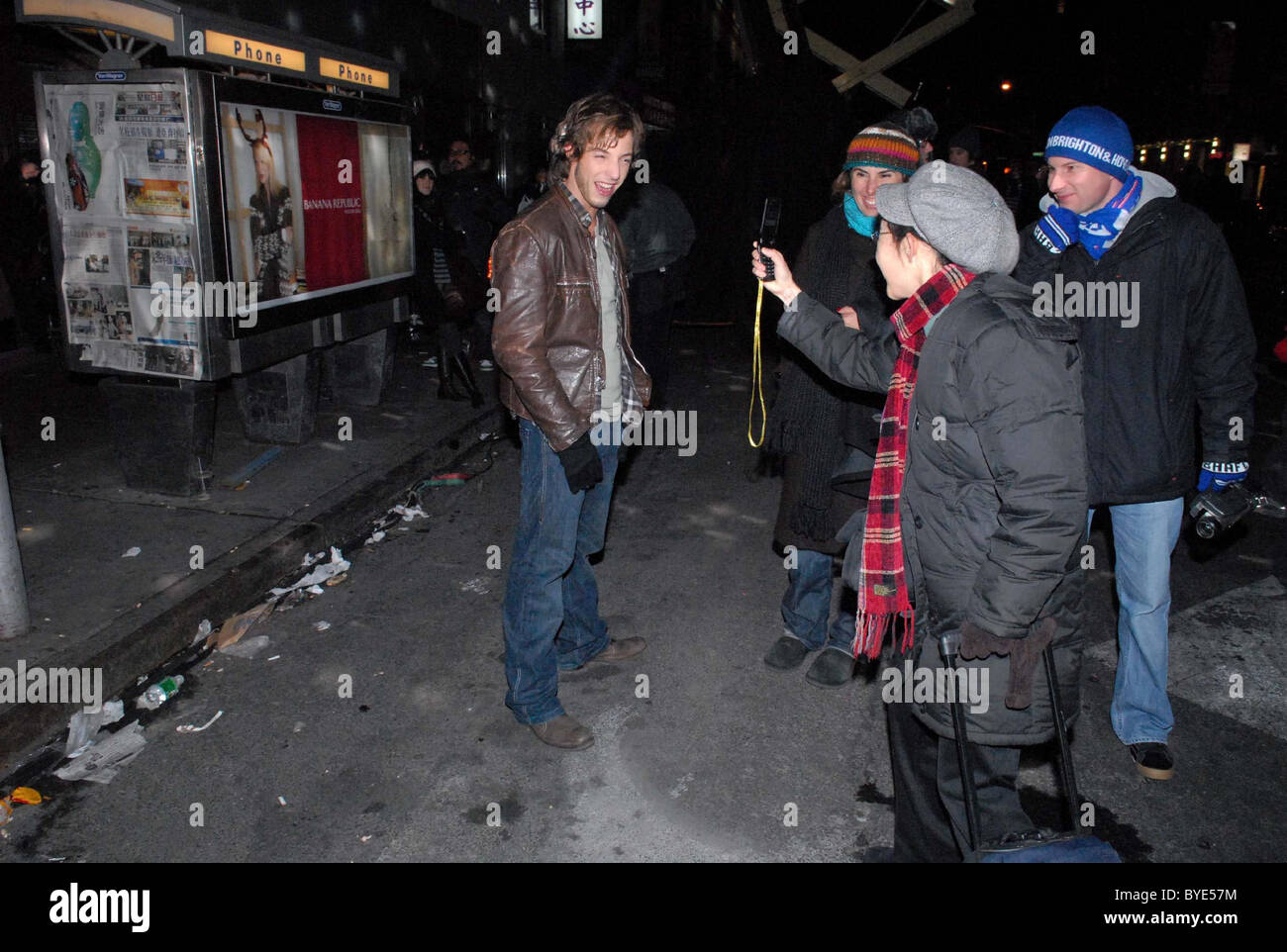 UK pop singer James Morrison filming a music video in Chinatown New ...