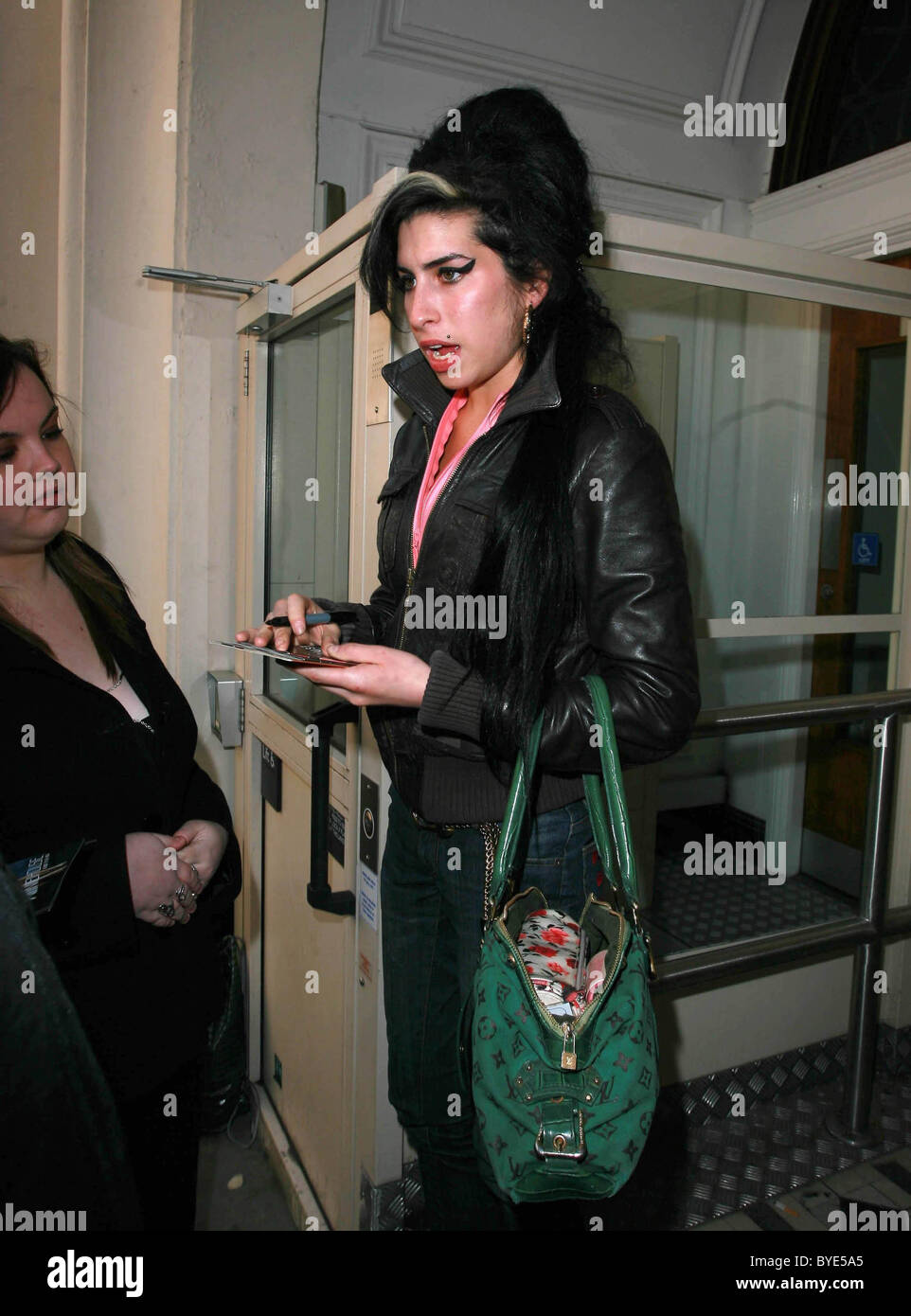 Amy Winehouse leaving the BBC Radio one studios London, England - 10.01 ...
