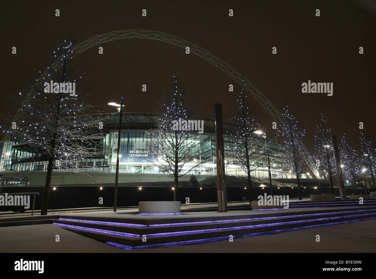Wembley Stadium covered in snow this morning Lonon, England - 24.01.07 ...