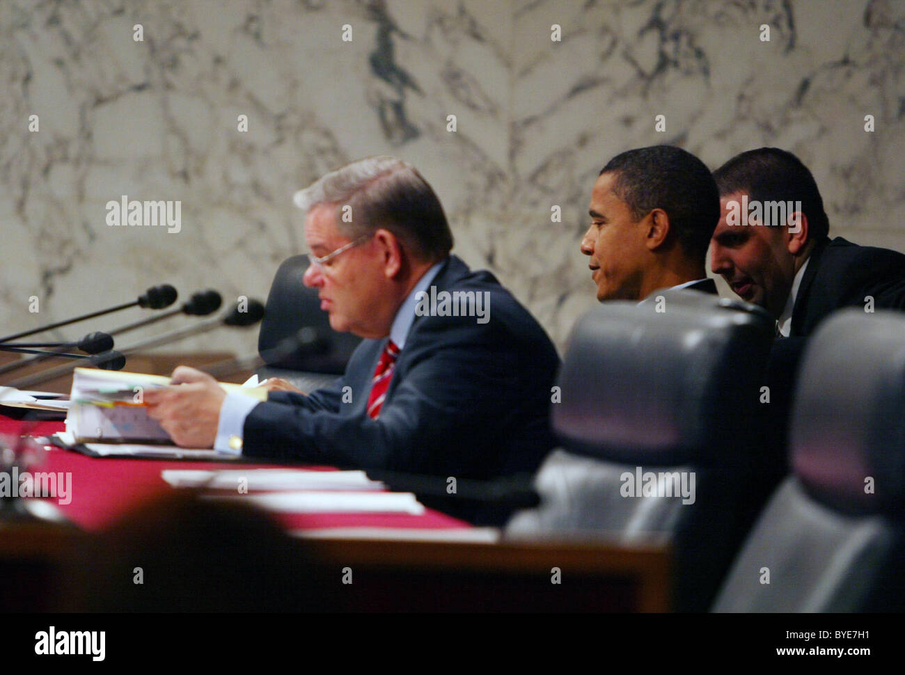 Senator Barack Obama and Senator Robert Menendez Former US Secretary of ...