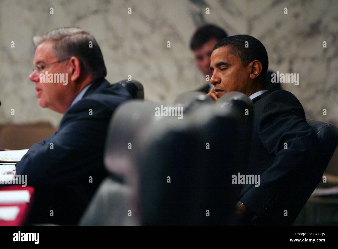 Senator Barack Obama and Senator Robert Menendez Former US Secretary of ...
