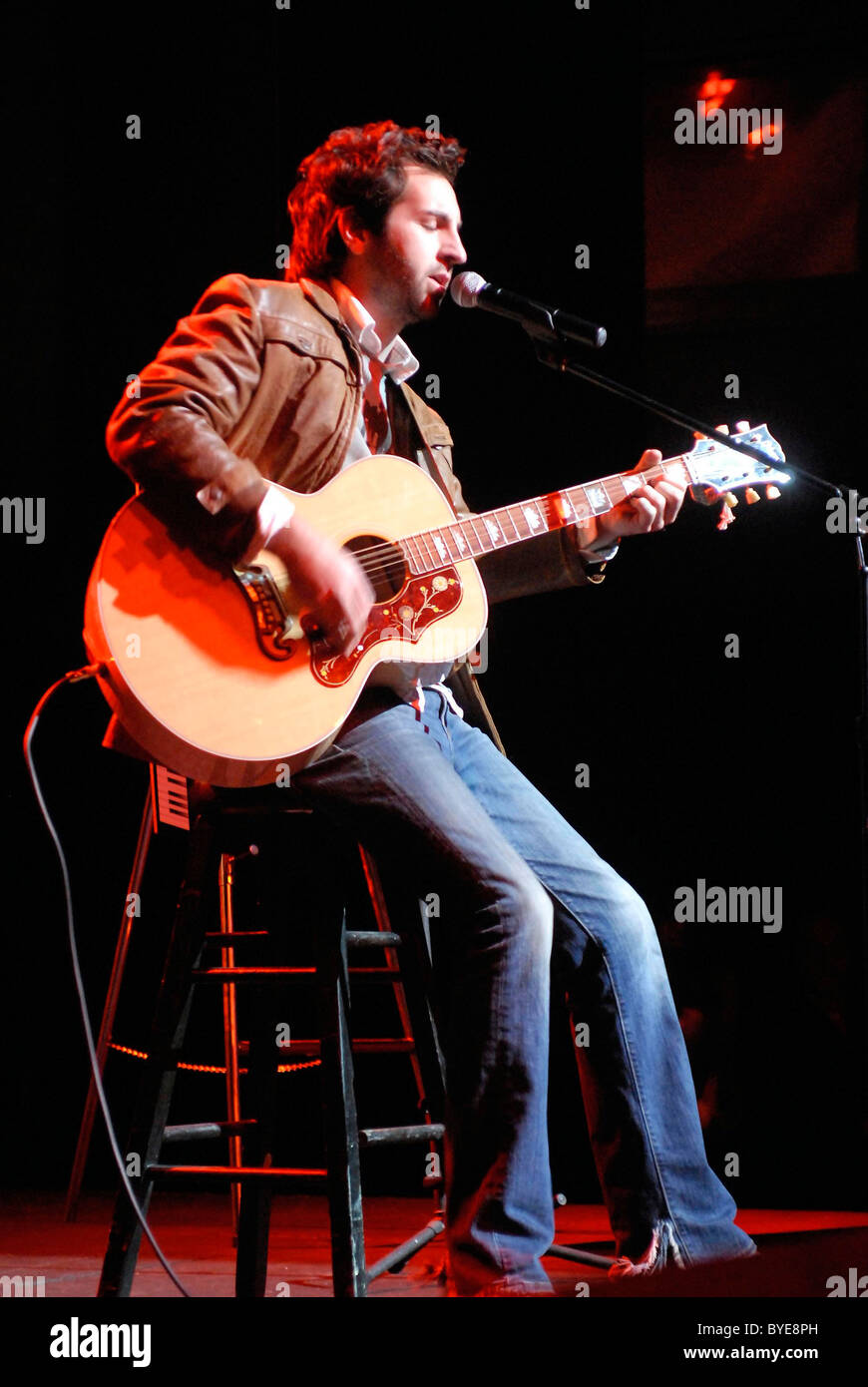 Josh Kelley performing live at the Hilton Harmony Tour playing the ...