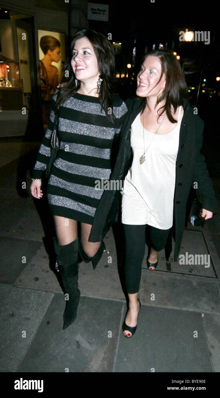 Imogen Thomas ex Big Brother contestant and guest leaving Chinawhite ...