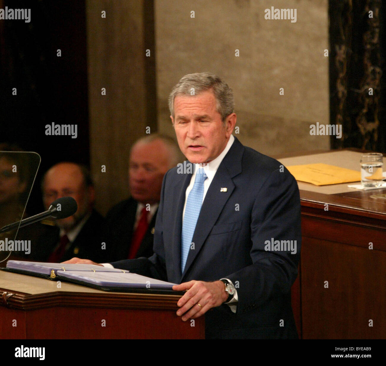 President George W. Bush presented the State of The Union Adress with ...