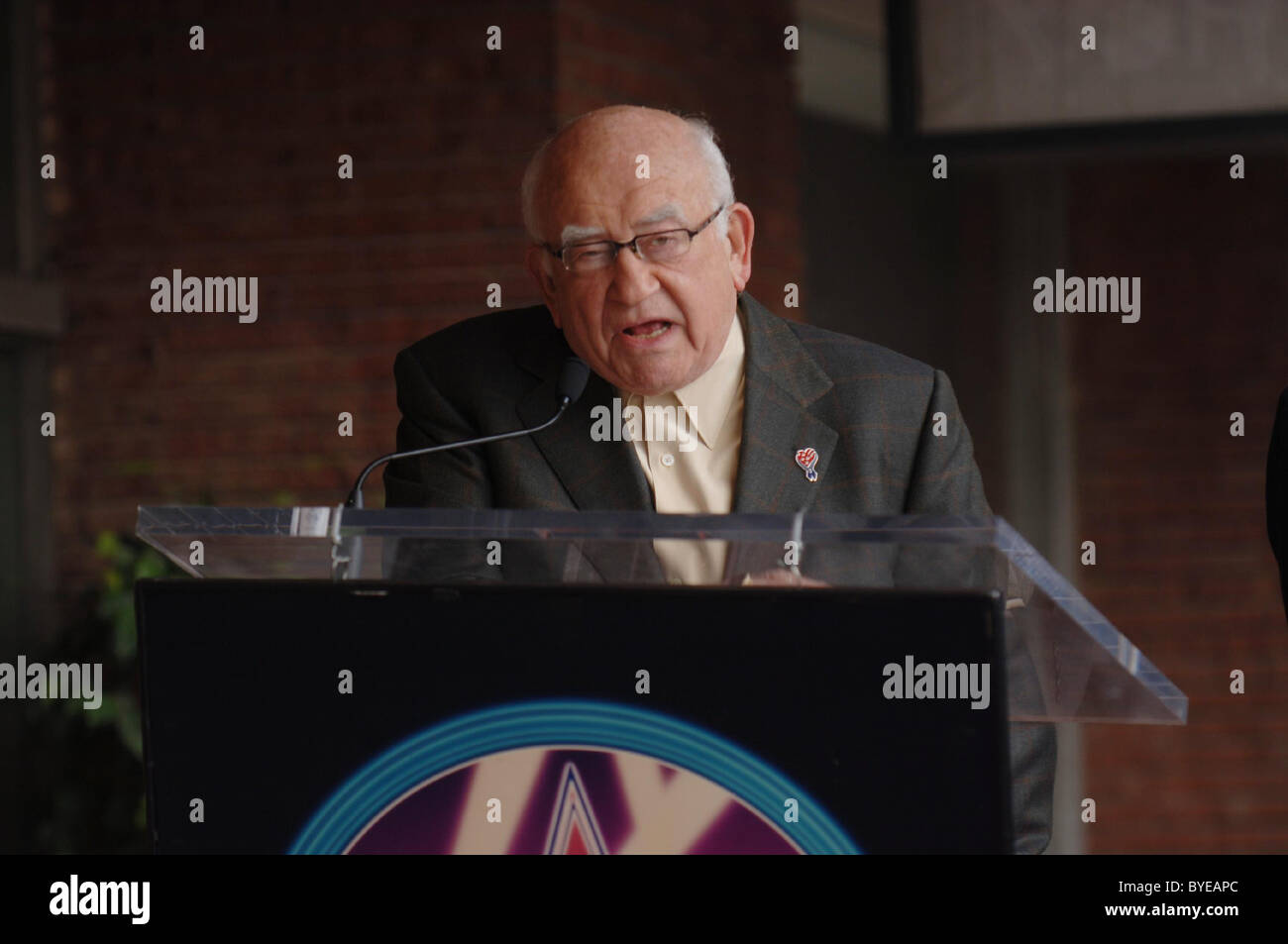 Ed Asner at T.V. Producer David Gerber honored with Star on the ...