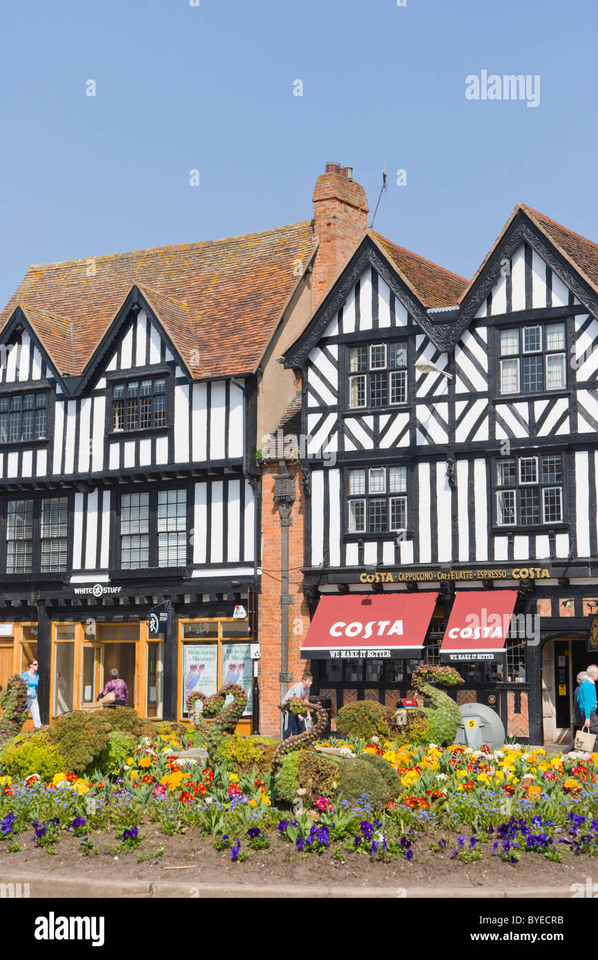 Half-timbered house, coffee house, Bridge Street, Stratford-upon-Avon ...