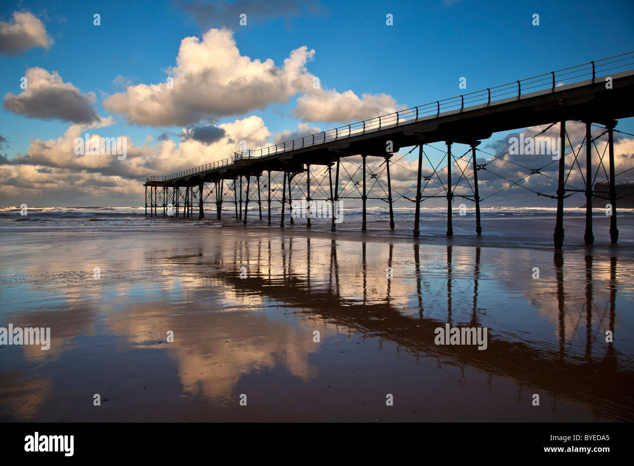 Saltburn Pier in Winter, Cleveland Stock Photo - Alamy