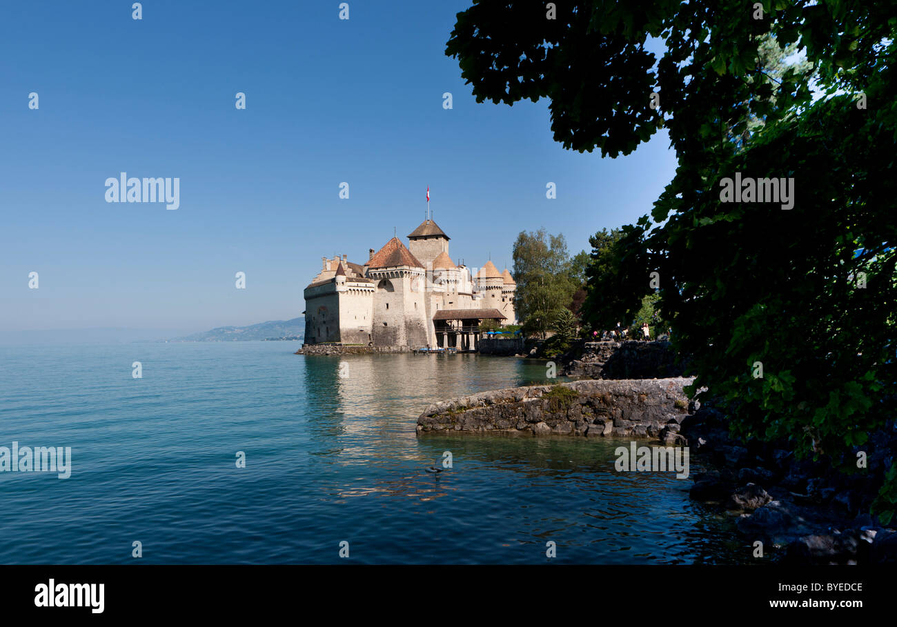 Château de Chillon, Chillon Castle, Montreux, Canton Vaud, Lake Geneva ...