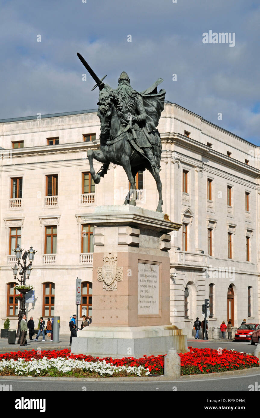 Equestrian statue of El Cid, a knight and national hero, Burgos ...